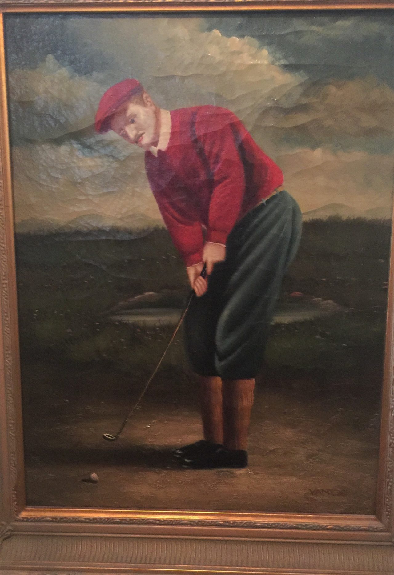 Van Os - golfend paar - Nederlands golfmuseum